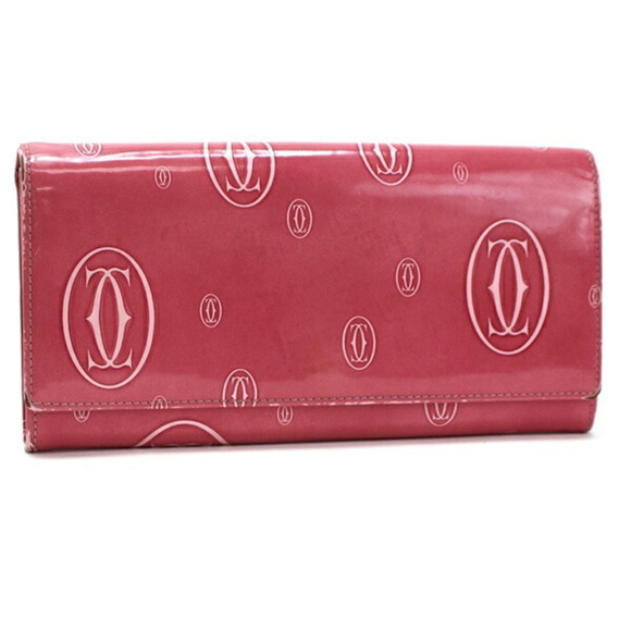 Cartier | Bags | Cartier Happy Birthday Bifold Long Wallet Patent ...